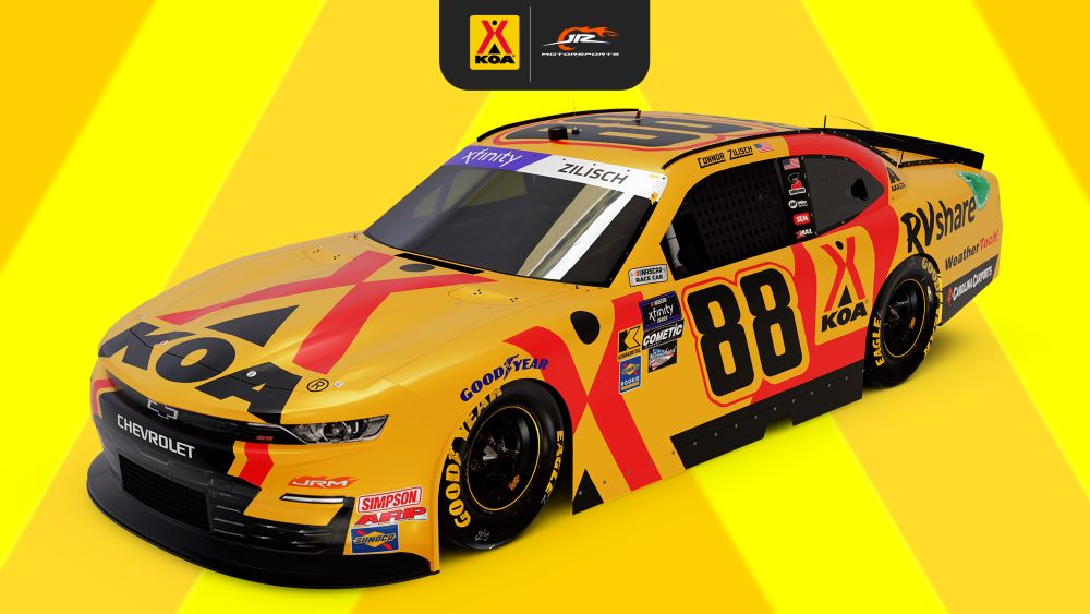KOA Unites With JR Motorsports for 2025 NASCAR Season - RV News